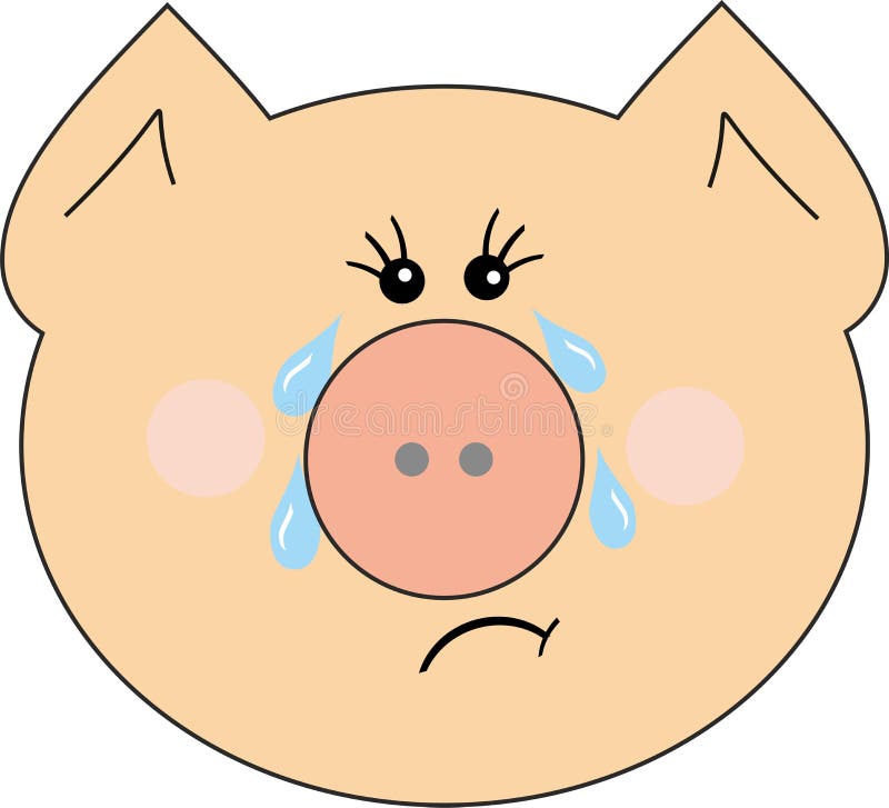 Pig face isolated icon stock vector. Illustration of meal - 178093776