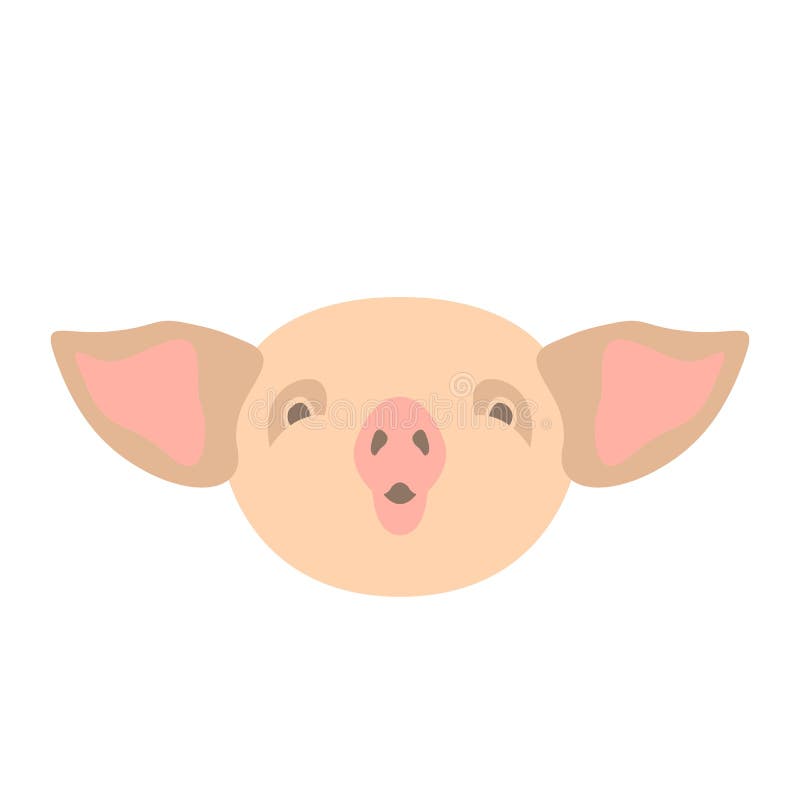 Pig Face Vector Illustration Flat Style Front Stock Vector ... Pig Face Vector Illustration Flat Style Front Stock Vector ...