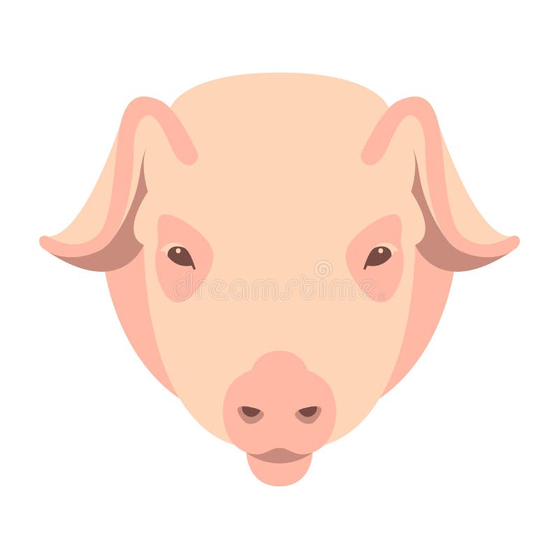 Pig Face Side Stock Illustrations – 228 Pig Face Side Stock ...