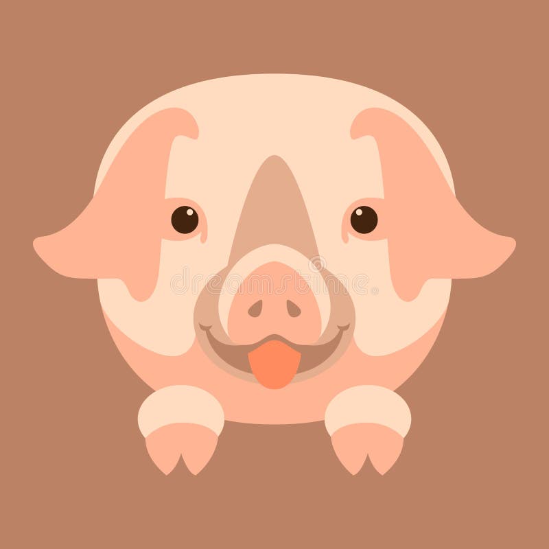 Pig Face Side Stock Illustrations – 228 Pig Face Side Stock ...