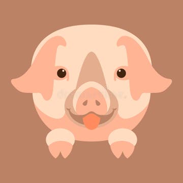 Pig Face Side Stock Illustrations – 228 Pig Face Side Stock ...