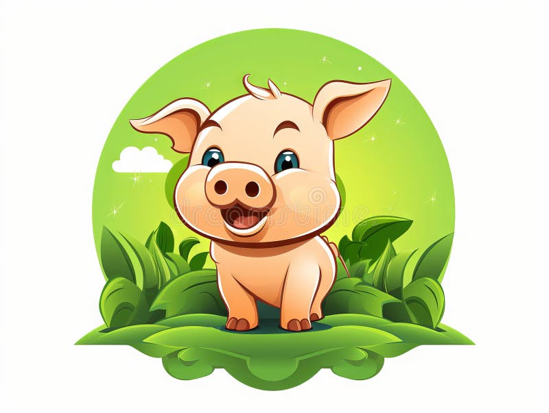 Pig farm logo stock illustration. Illustration of cute - 293485144