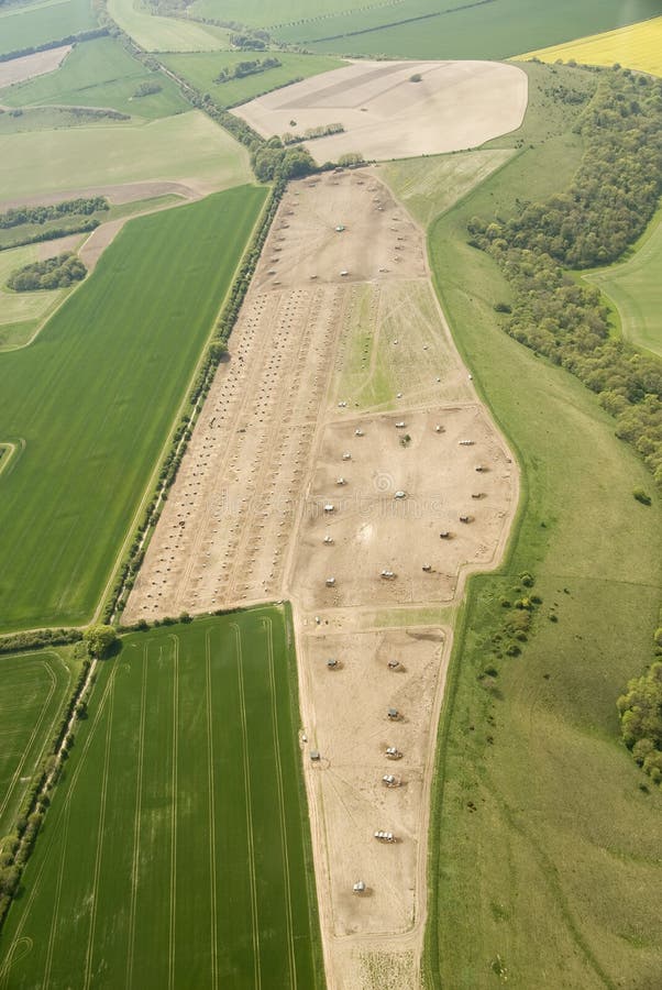 Pig farming from the air. stock image. Image of pigs - 23479997