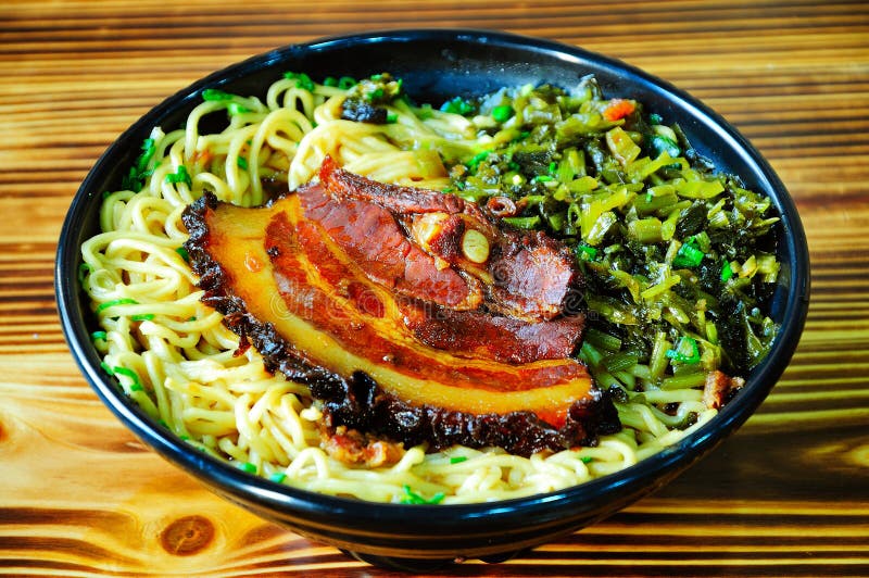 Pig Fat Noodles stock image. Image of cooking, dine, entrails - 39661853