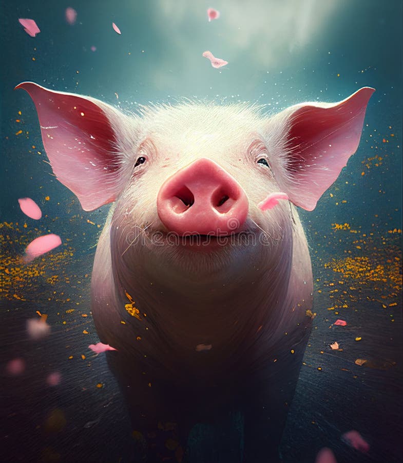 The face of a pig stock illustration. Illustration of eyes - 275166281