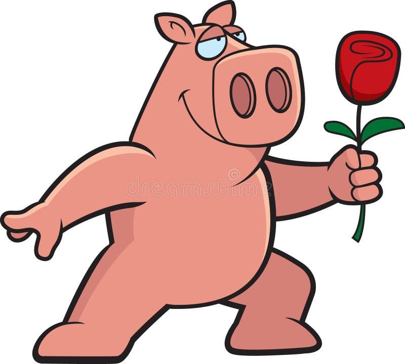 Pig Flower stock vector. Illustration of rose, passion - 6394598