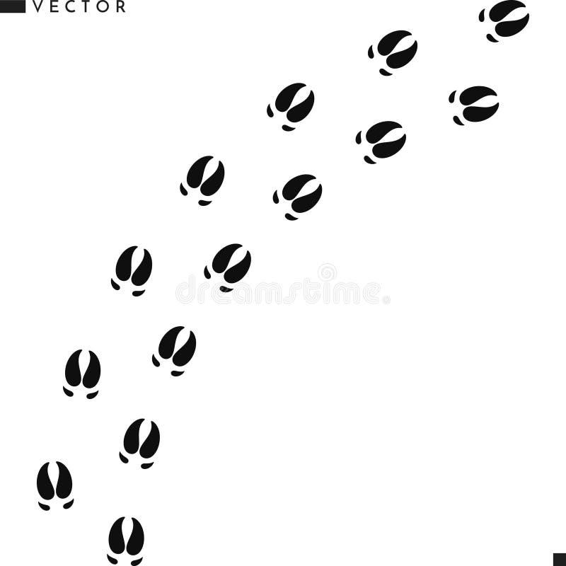 Pig Footprint Vector. Farm Animal Track Stock Illustration ...