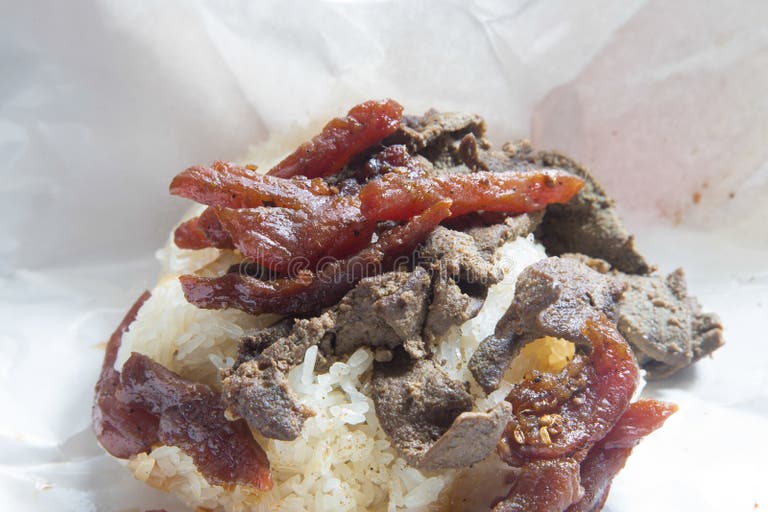 Pig fried rice. stock image. Image of closeup, dish, meal - 39783509