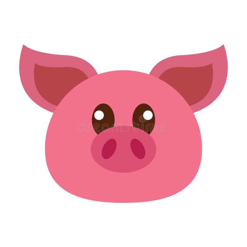 Pig head cartoon stock vector. Illustration of character - 193508694