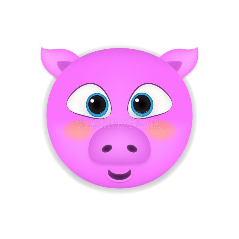 Pig head cartoon stock vector. Illustration of design - 148691739