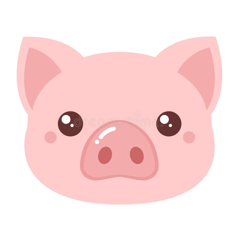 Pig head. Vector stock vector. Illustration of pink - 128829461