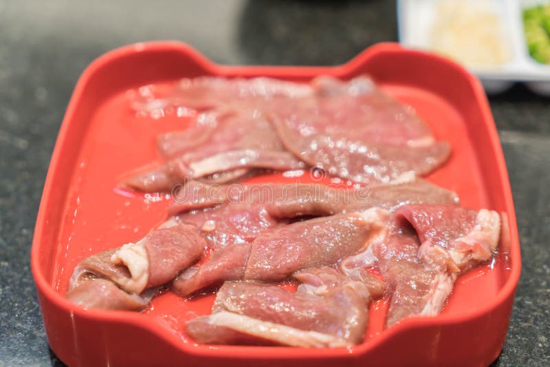 Pig heart slice stock image. Image of white, medical - 87437785