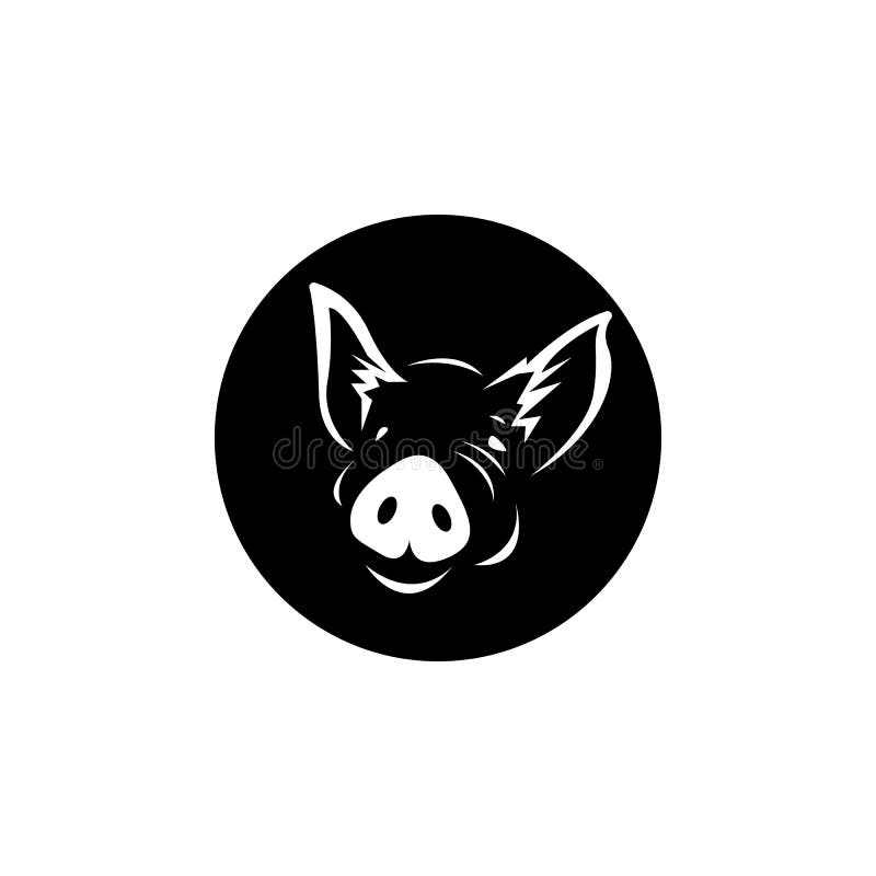 Pig Icon and Symbol Vector Illustration Stock Illustration ...