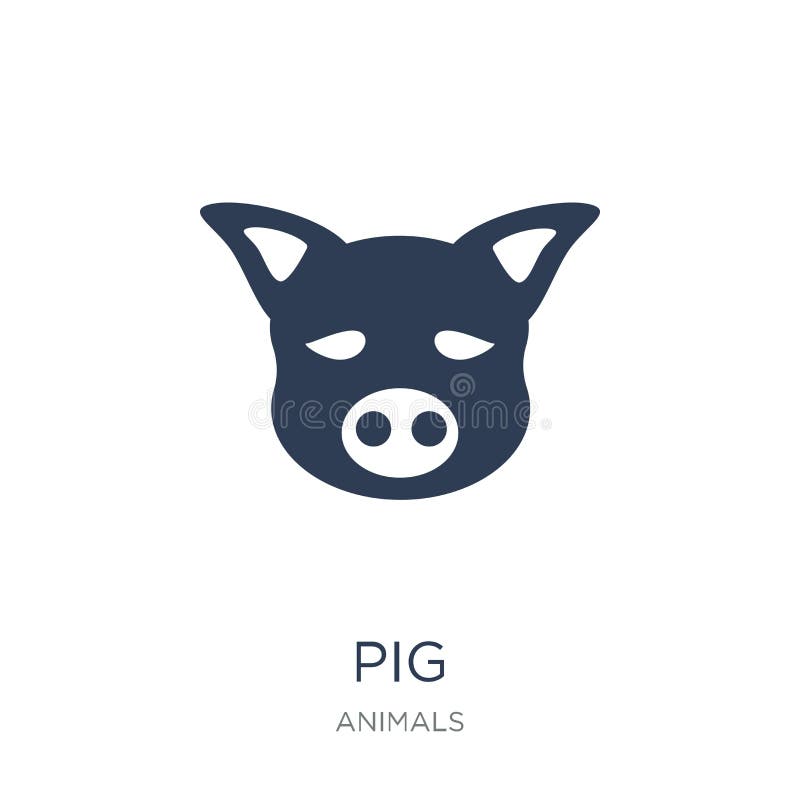 Pig Icon. Trendy Flat Vector Pig Icon on White Background from a Stock ...