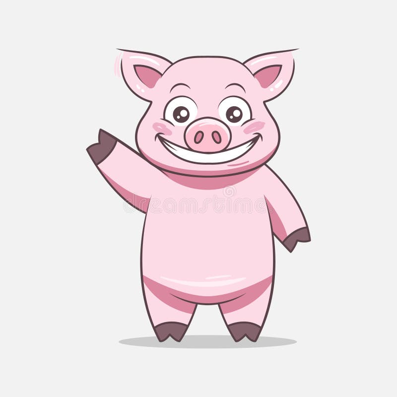 Cute Pig Oink Design Illustration Stock Vector - Illustration of animal ...