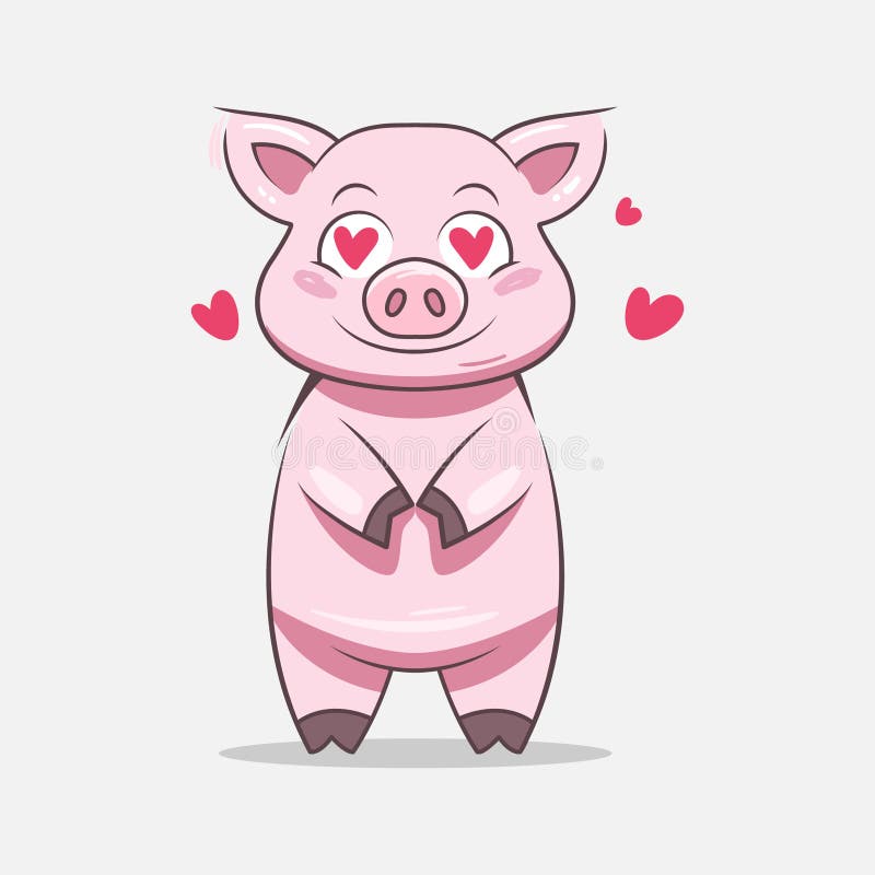 Cute Pig Oink Design Illustration Stock Vector - Illustration of animal ...