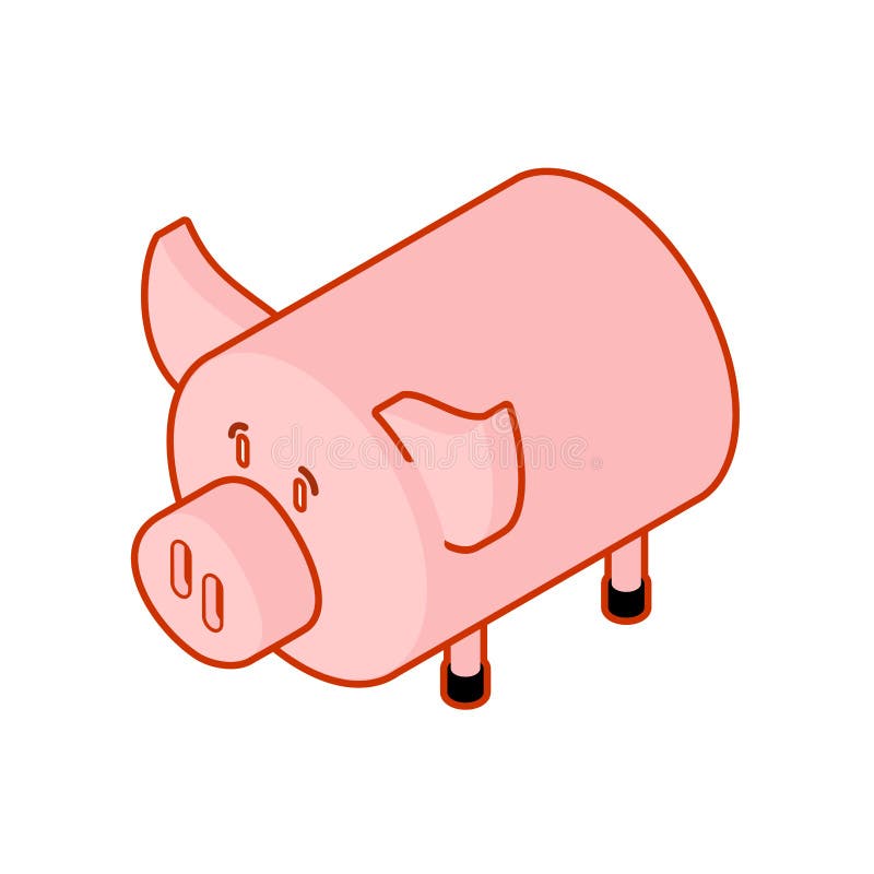 Pig Isometric Style. Piggy Isometry Farm Animal Stock Vector ... Pig Isometric Style. Piggy Isometry Farm Animal Stock Vector ...