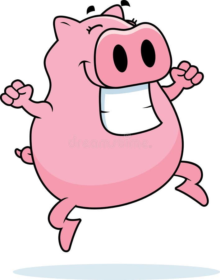 Pig Jumping stock vector. Illustration of livestock, happy - 11670903
