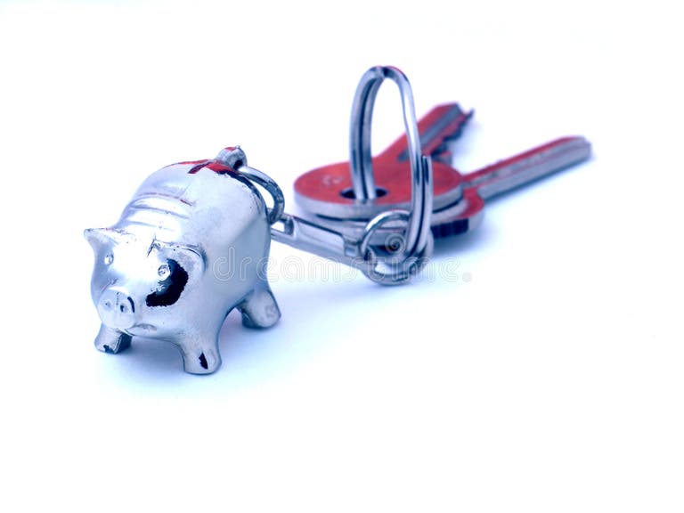 Pig label and keys stock image. Image of objects, conceptual - 1449775