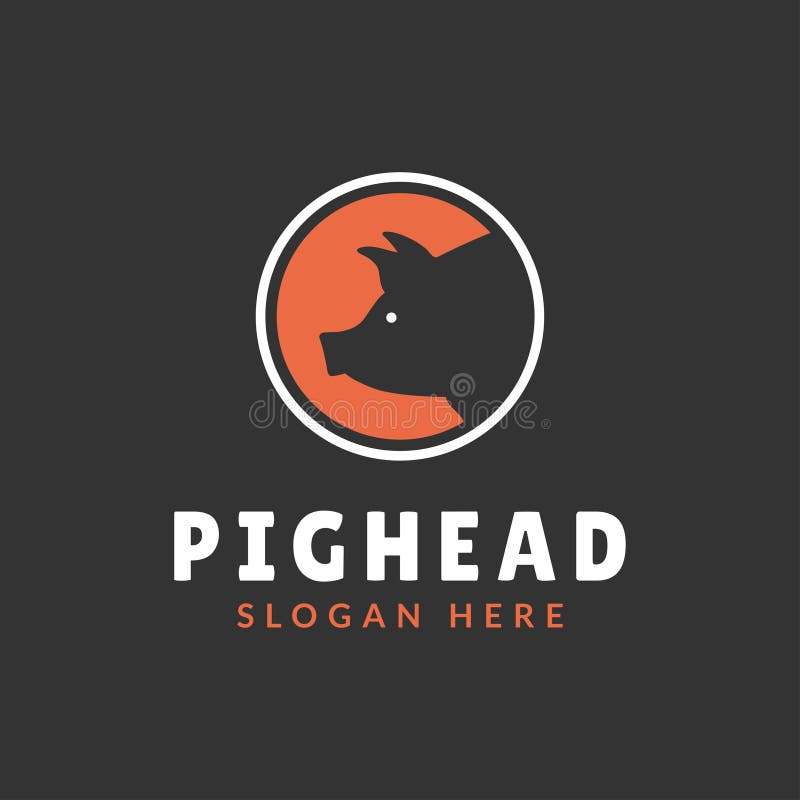 Pig Logo Design. Pork Head Logo Design. Pig Head Logo Design Vector ...