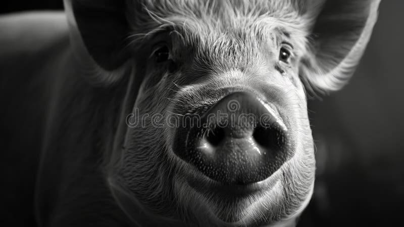 Pig Looks into the Frame Close-up Stock Image - Image of countryside ...