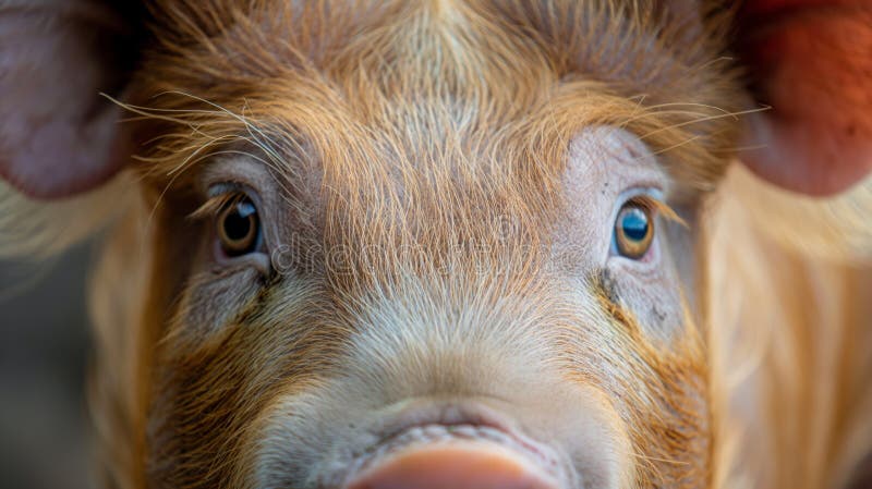 Pig Looks into the Frame Close-up Stock Photo - Image of piglet ...