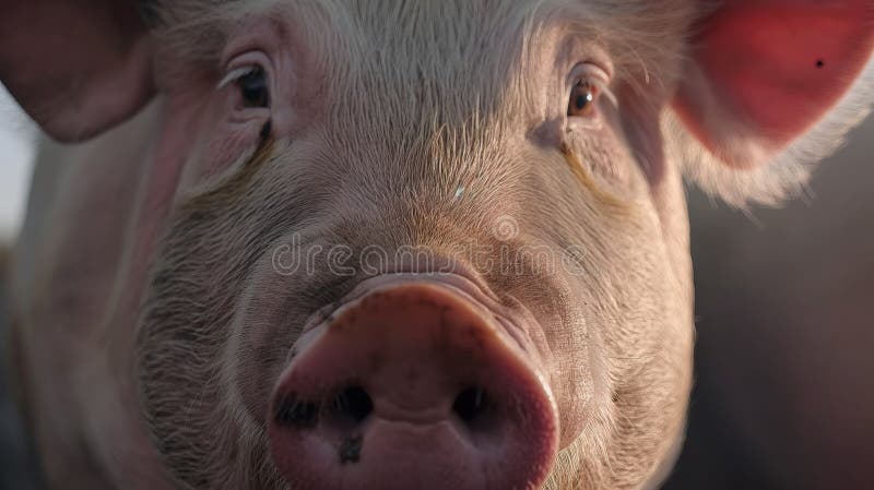 Pig Looks into the Frame Close-up Stock Photo - Image of pasture, nose ...
