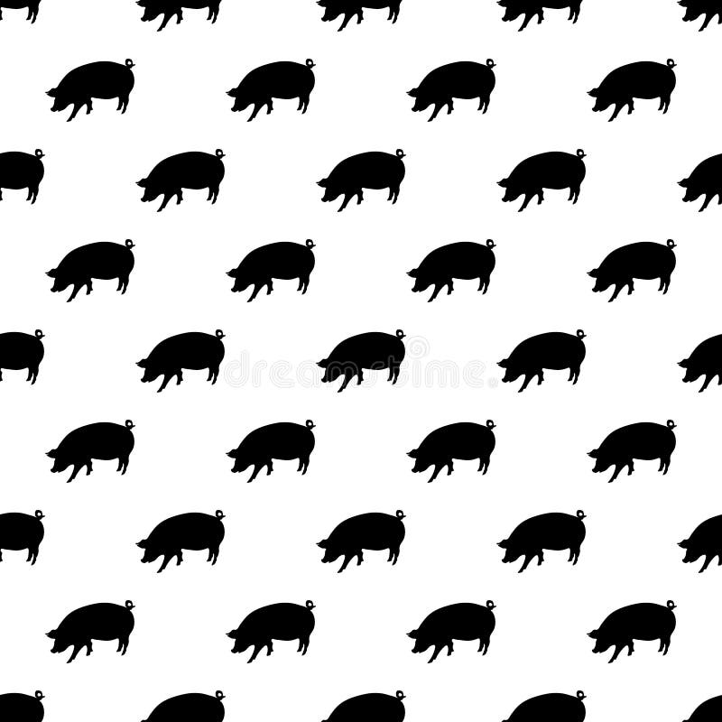 Pig pattern seamless stock illustration. Illustration of agriculture ...
