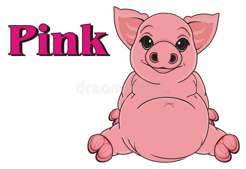 Pig say oink stock illustration. Illustration of funny - 84834021