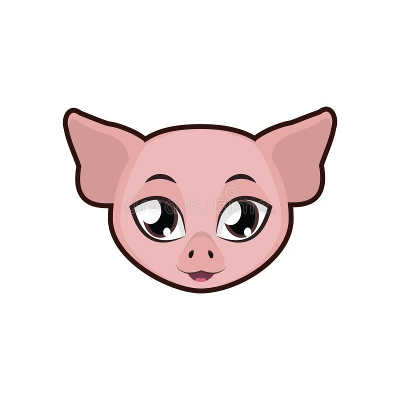 Pig portrait illustration stock vector. Illustration of farm - 87582695