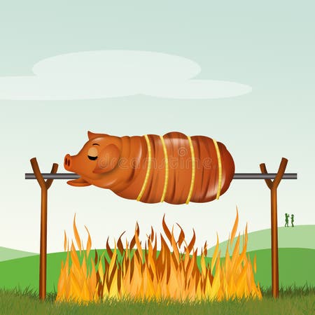 Pig Roast Stock Illustrations – 4,534 Pig Roast Stock Illustrations ...