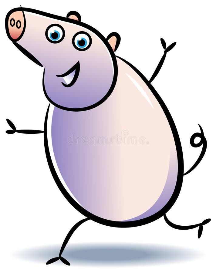 Pig running stock vector. Illustration of cute, color - 88267609