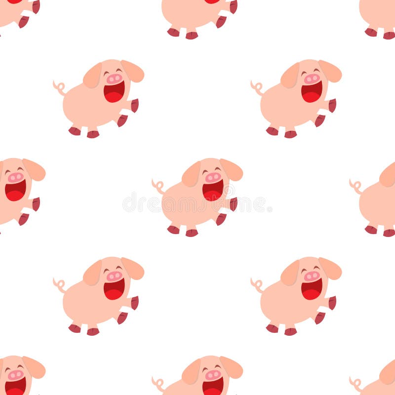 Pig Seamless pattern stock vector. Illustration of porky - 134273931