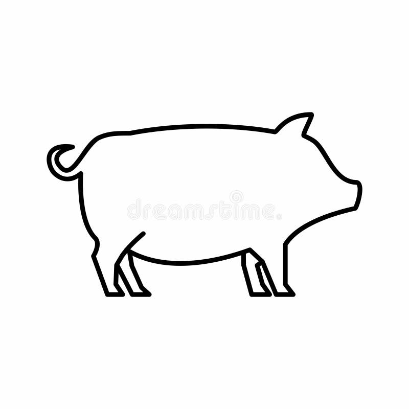 Pig Profile Drawing