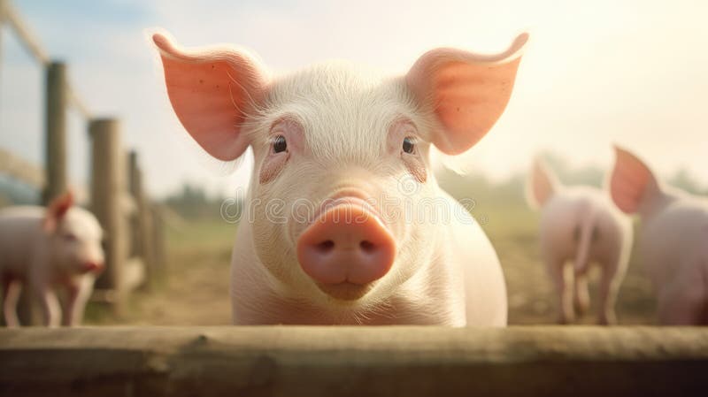 A Pig Staring at the Camera, Perfect for Farm-themed Projects Stock ...