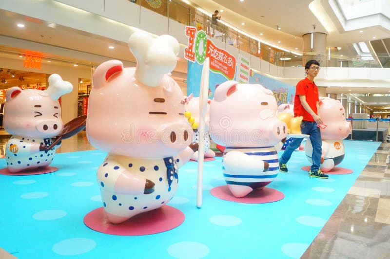 Pig statue editorial image. Image of animal, model, crafts - 77024695