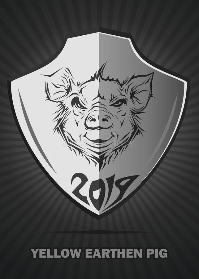 Pig - a Symbol of 2019. Year Yellow Earth Pig Stock Vector ...