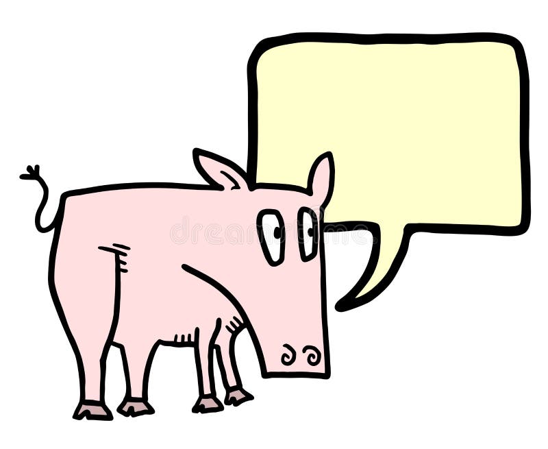 Pig talk stock vector. Illustration of lively, animal - 32211735