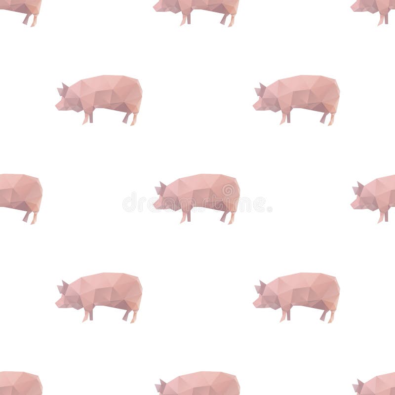 Pig Triangle Shape Seamless Pattern Backgrounds. Wrapping Paper ...