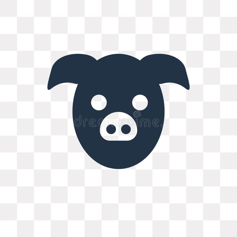 Pig Vector Icon Isolated on Transparent Background, Pig Transpa Stock ...