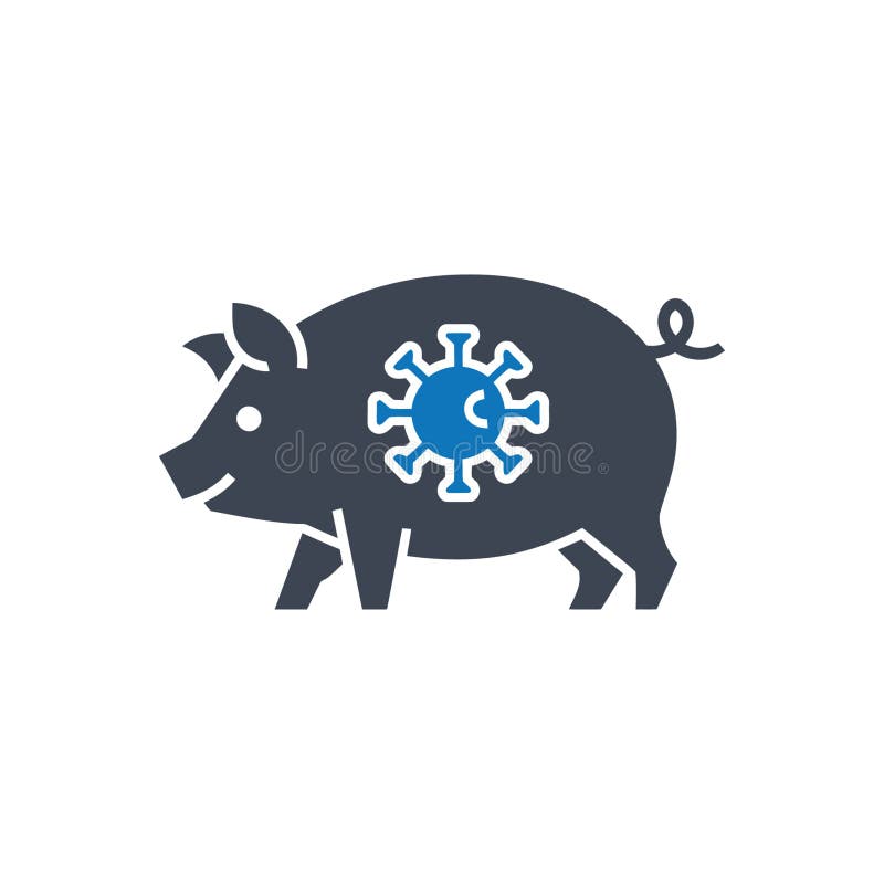 Pig Virus Pathogen Icon stock vector. Illustration of pathogen - 384692186
