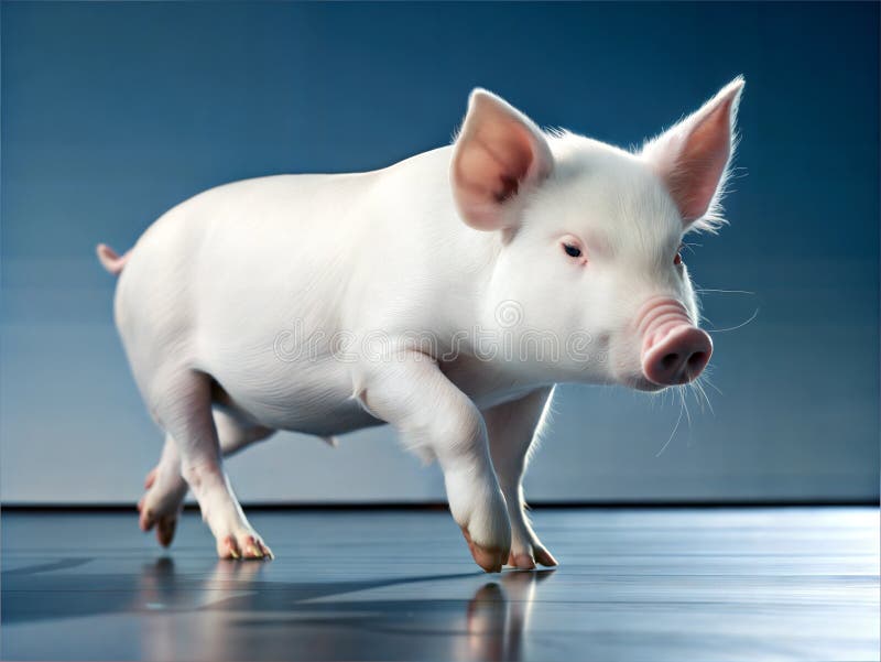 Pig Walking in Natural Setting Stock Illustration - Illustration of ...