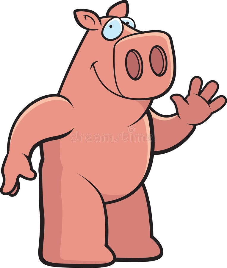 Grunge Cartoon Pig stock vector. Illustration of farm - 9496951