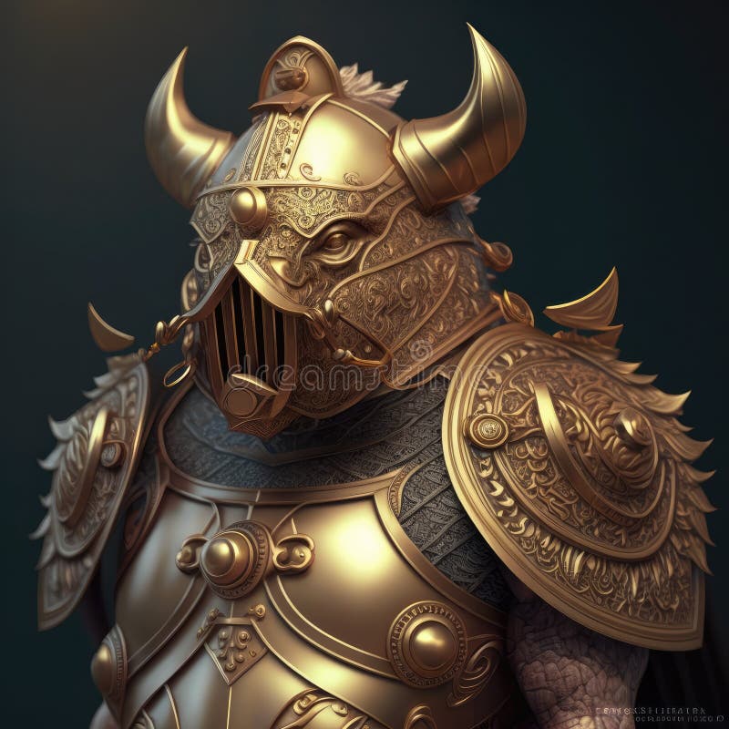 Pig Wearing Armor Knight Suit Created with Generative Ai Stock ...