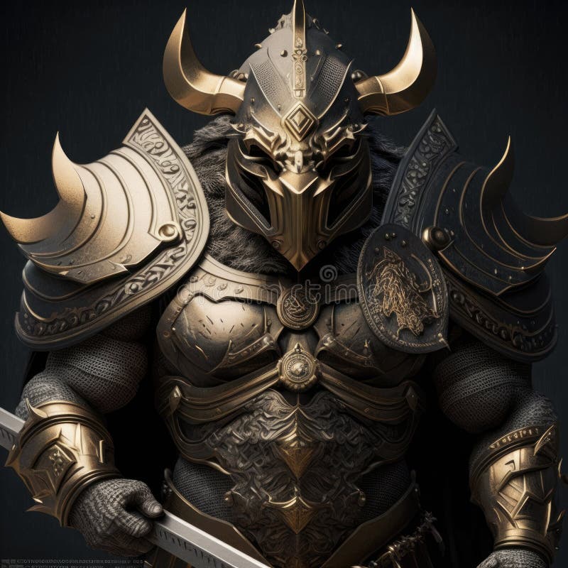 Pig Wearing Armor Knight Suit Created with Generative Ai Stock ...