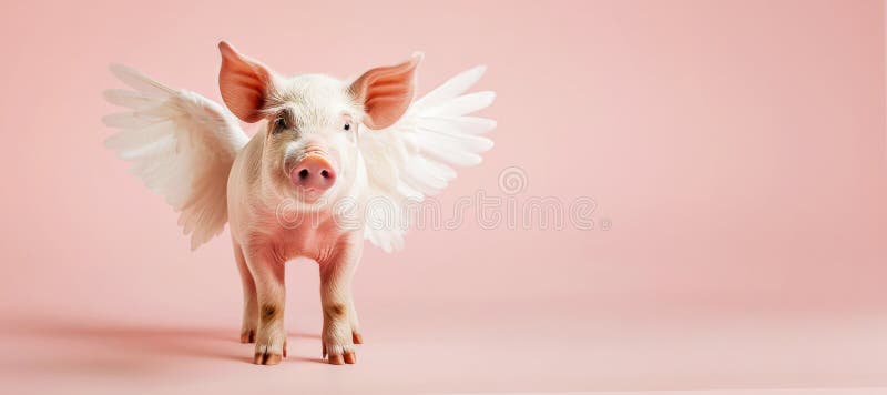 Pig with Wings stock illustration. Illustration of animal - 308239758