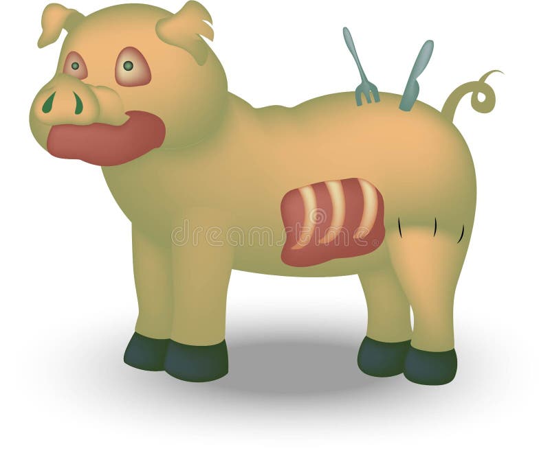 Pig zombie art stock illustration. Illustration of halloween - 108183262