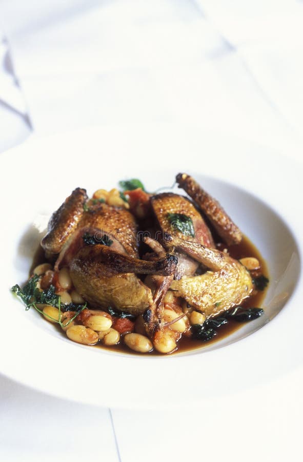 Pigeon with beans stock photo. Image of vegetable, classical - 23706194