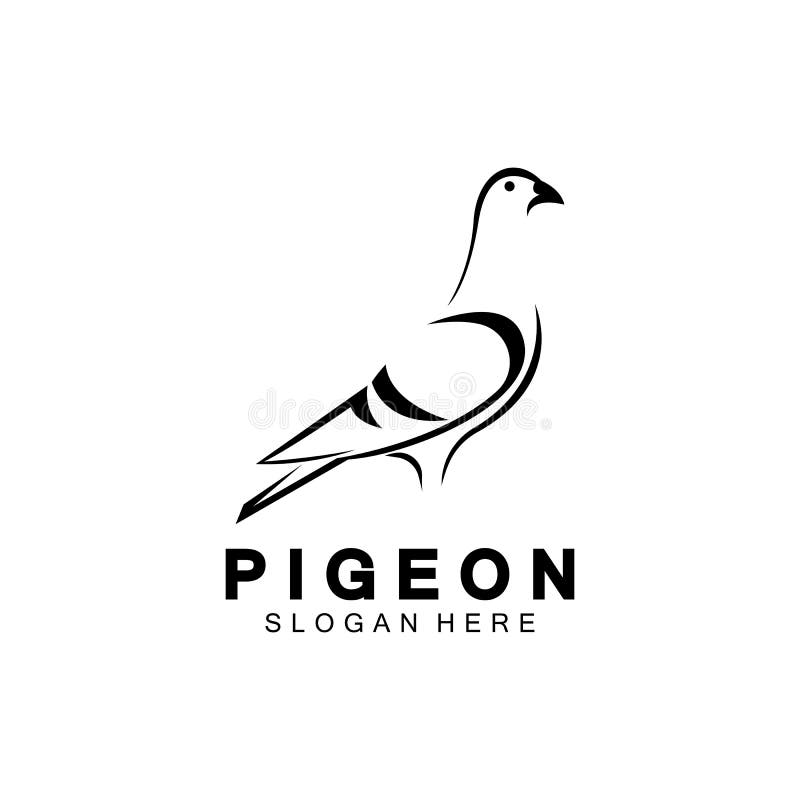 Pigeon Bird Logo Vector Icon Illustration Design Template Stock Vector ...