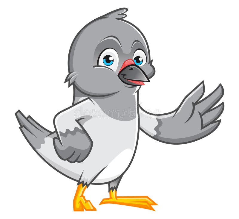 Pigeon Cartoon Character stock vector. Illustration of figure - 66215743